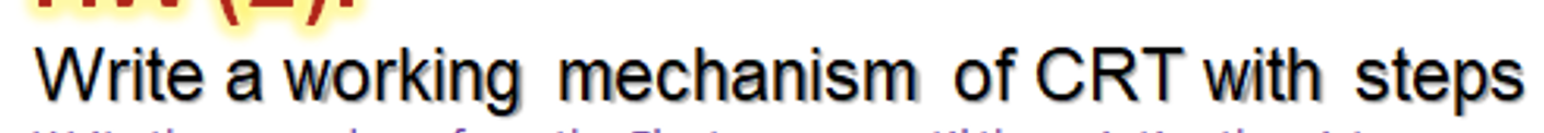 Solved Write a working mechanism of CRT with steps | Chegg.com