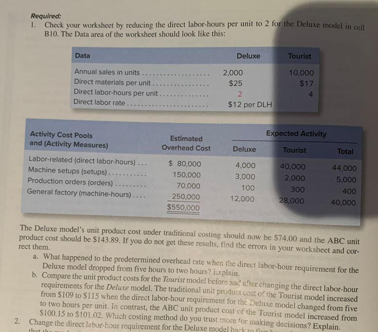 Solved Required: 1. Check your worksheet by reducing the | Chegg.com