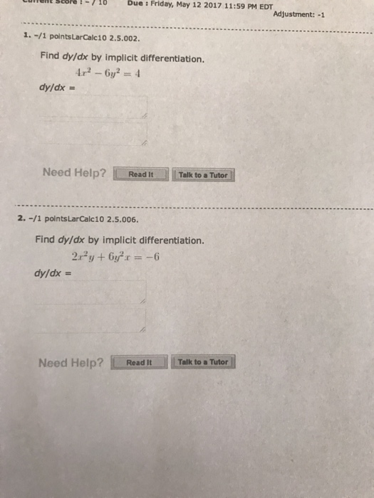 Solved Find dy/dx by implicit differentiation. 4x^2 - 6y^2 | Chegg.com Solved Find dy/dx by implicit differentiation. 4x^2 - 6y^2 | Chegg.com
