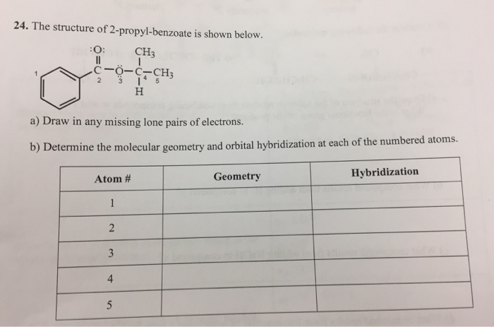 Solved The structure of 2-propyl-benzoate is shown below. | Chegg.com