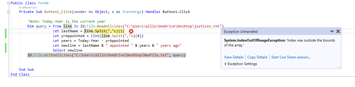 Solved Public Class Form4 O references Private Sub | Chegg.com