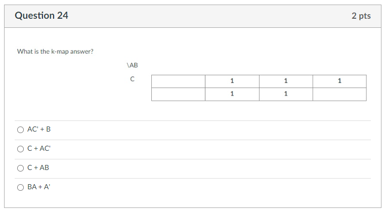 Solved What is the k-map answer? | Chegg.com