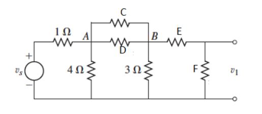 Solved Consider the input voltage Vs=1 volt. Determine the | Chegg.com