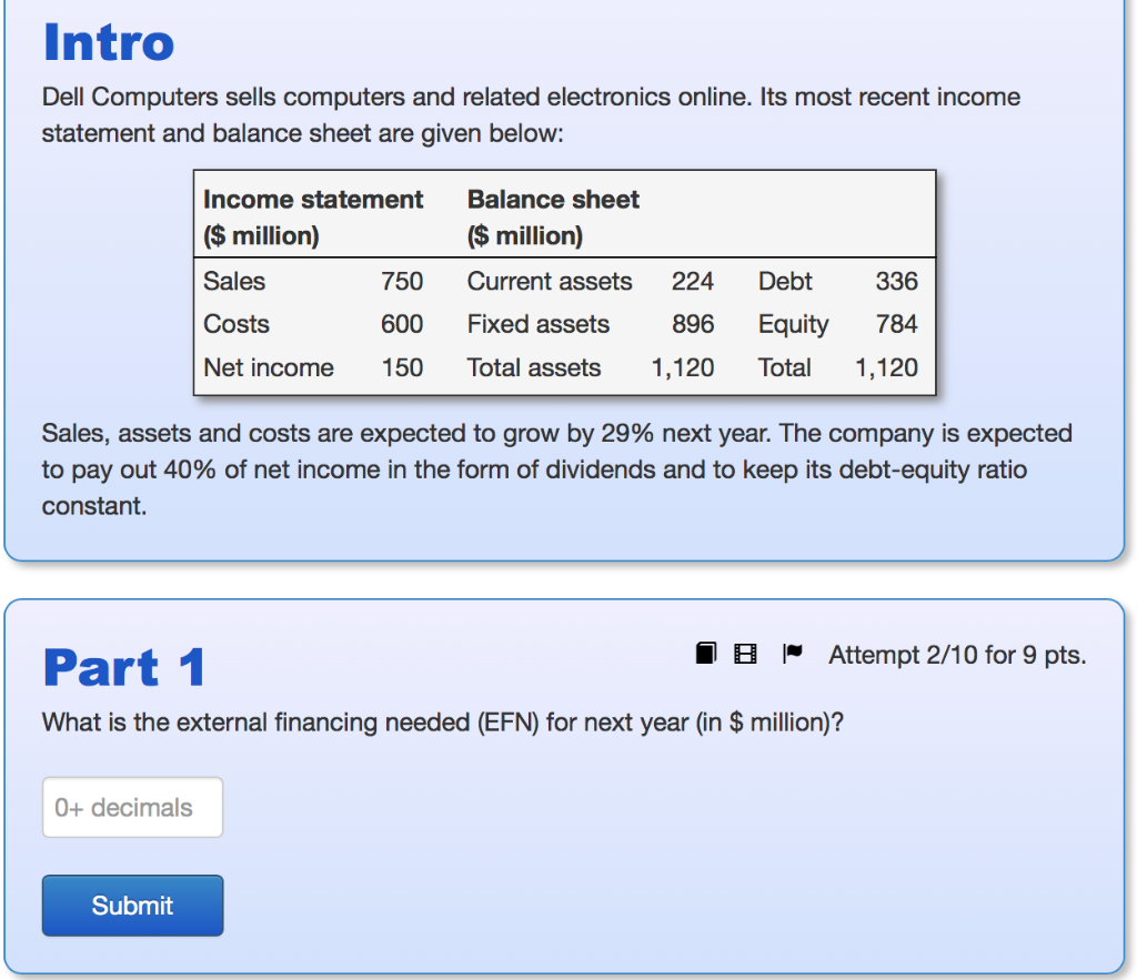 Solved Intro Dell Computers sells computers and related | Chegg.com