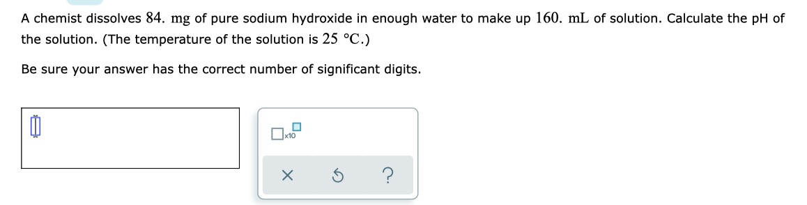 Solved A chemist dissolves 253. mg of pure nitric acid in | Chegg.com