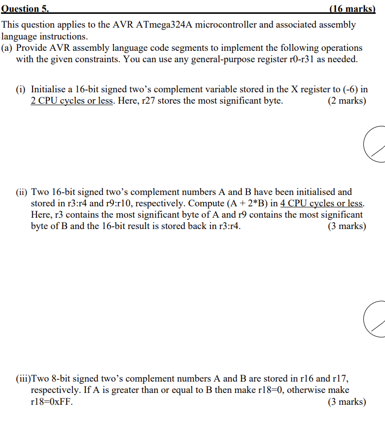 This question applies to the AVR ATmega324A | Chegg.com