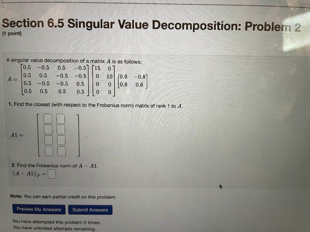 Solved Previous Problem Problem List Next Problem Section | Chegg.com