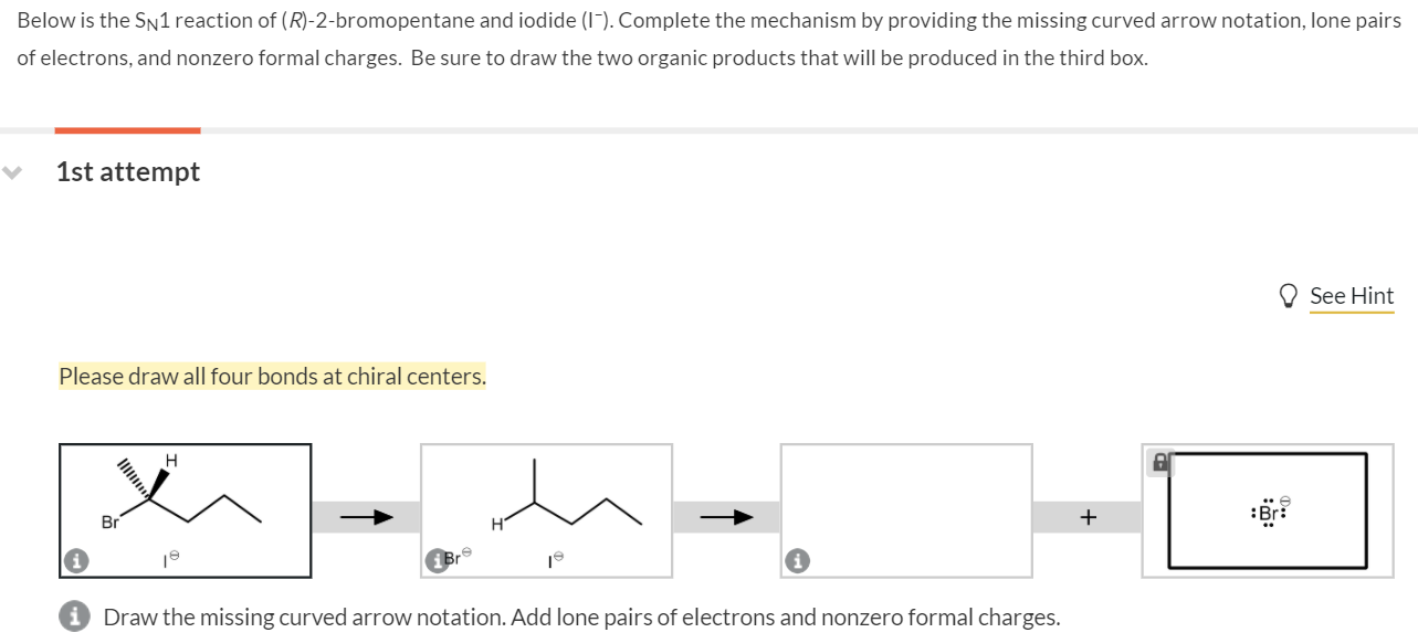Solved Below is the Sn1 reaction of (R)-2-bromopentane and | Chegg.com