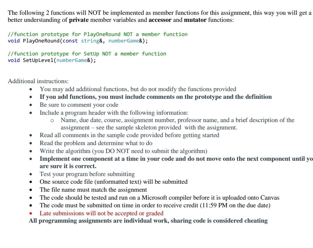 Solved COP 3014 - program 9-number guess game with class | Chegg.com