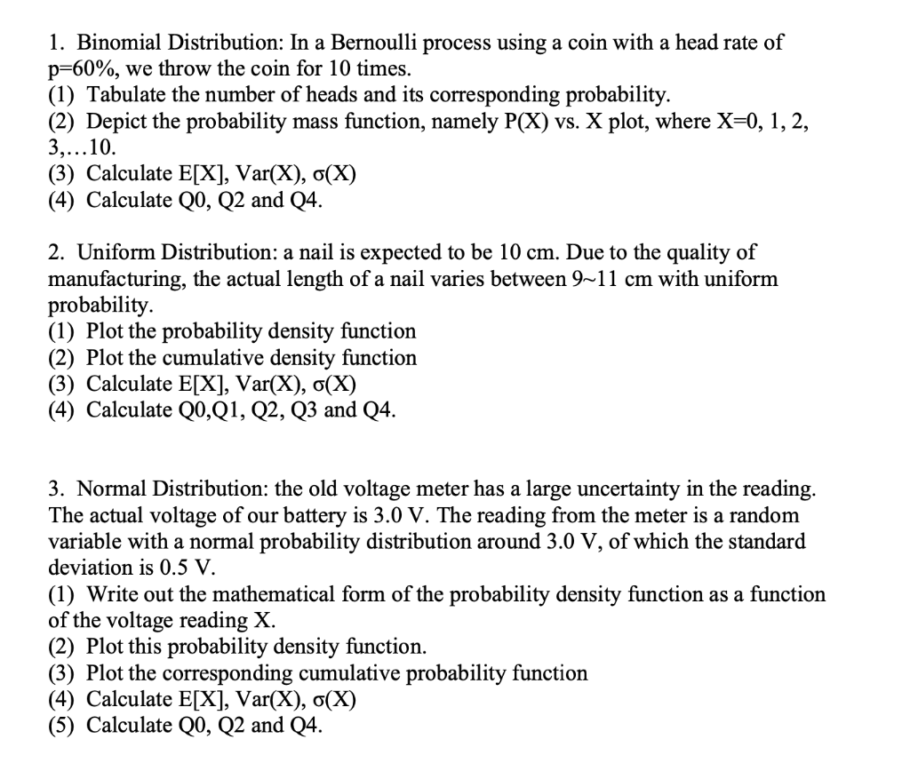 Solved 1. Binomial Distribution: In a Bernoulli process | Chegg.com