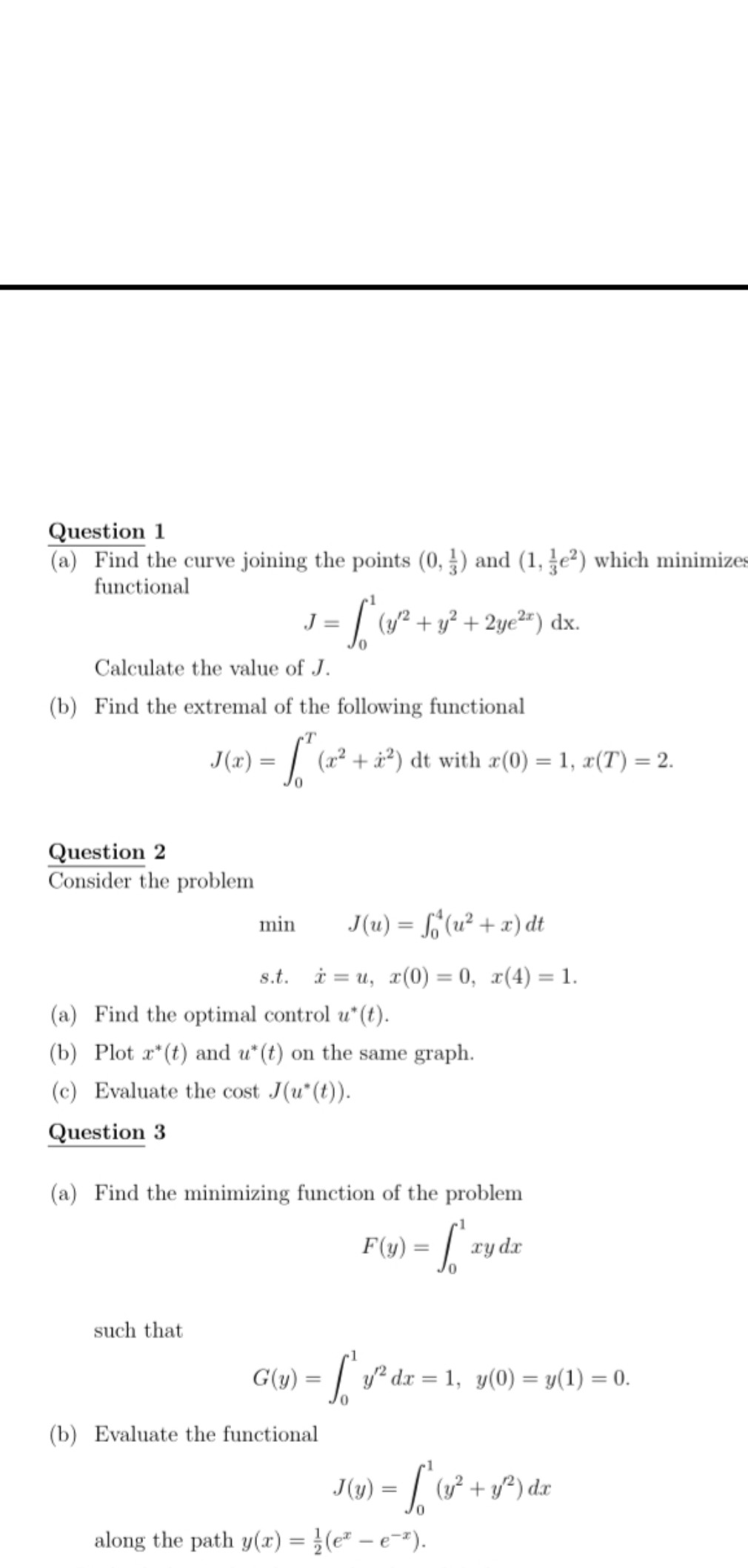 Solved Question 1(a) ﻿Find the curve joining the points | Chegg.com