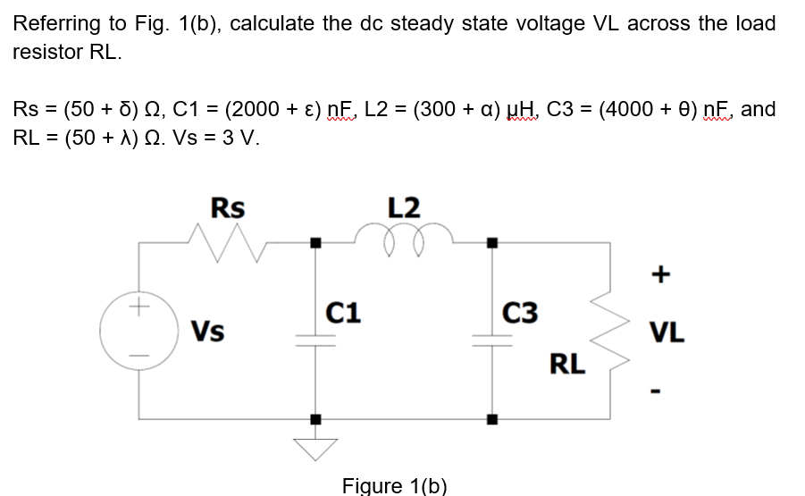 Solved Referring to Fig. 1 (b), calculate the dc steady | Chegg.com