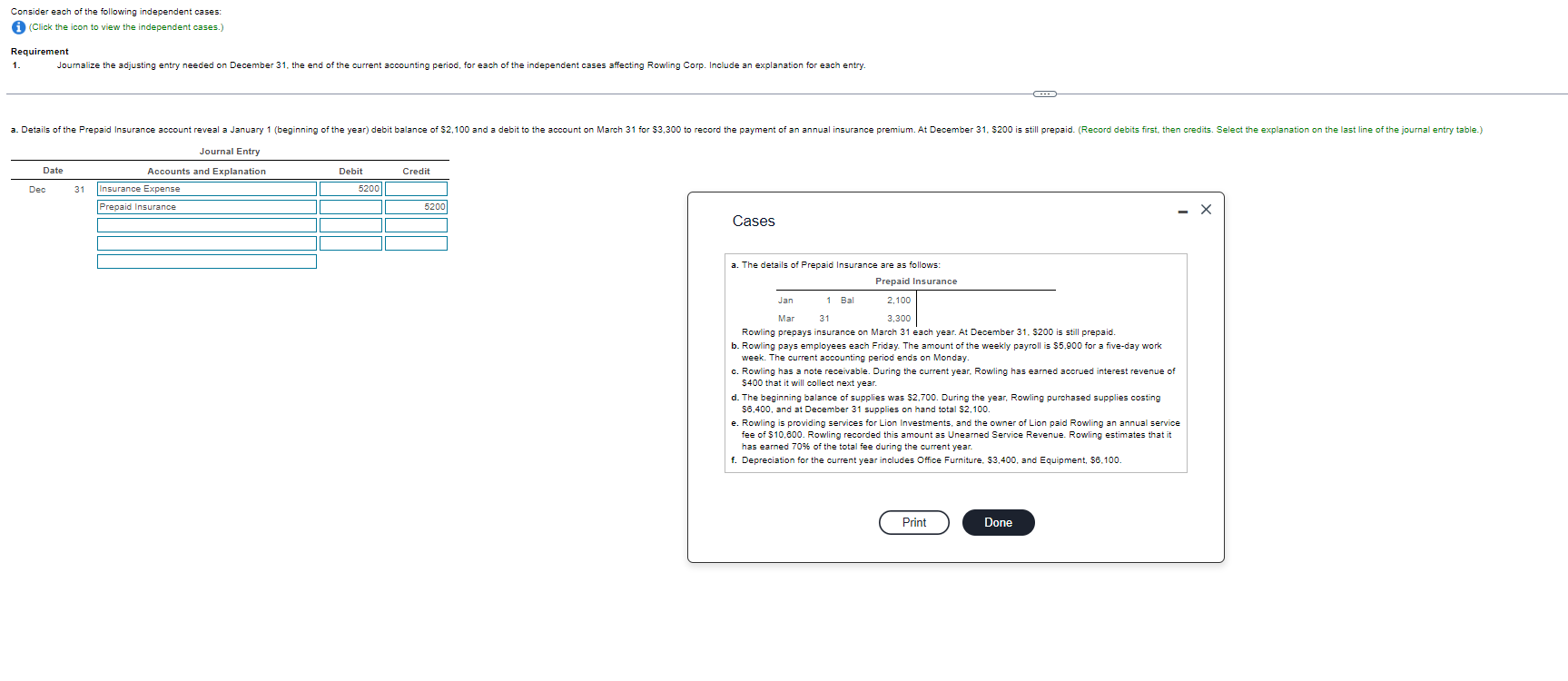 Solved Consider each of the following independent cases: (1) | Chegg.com