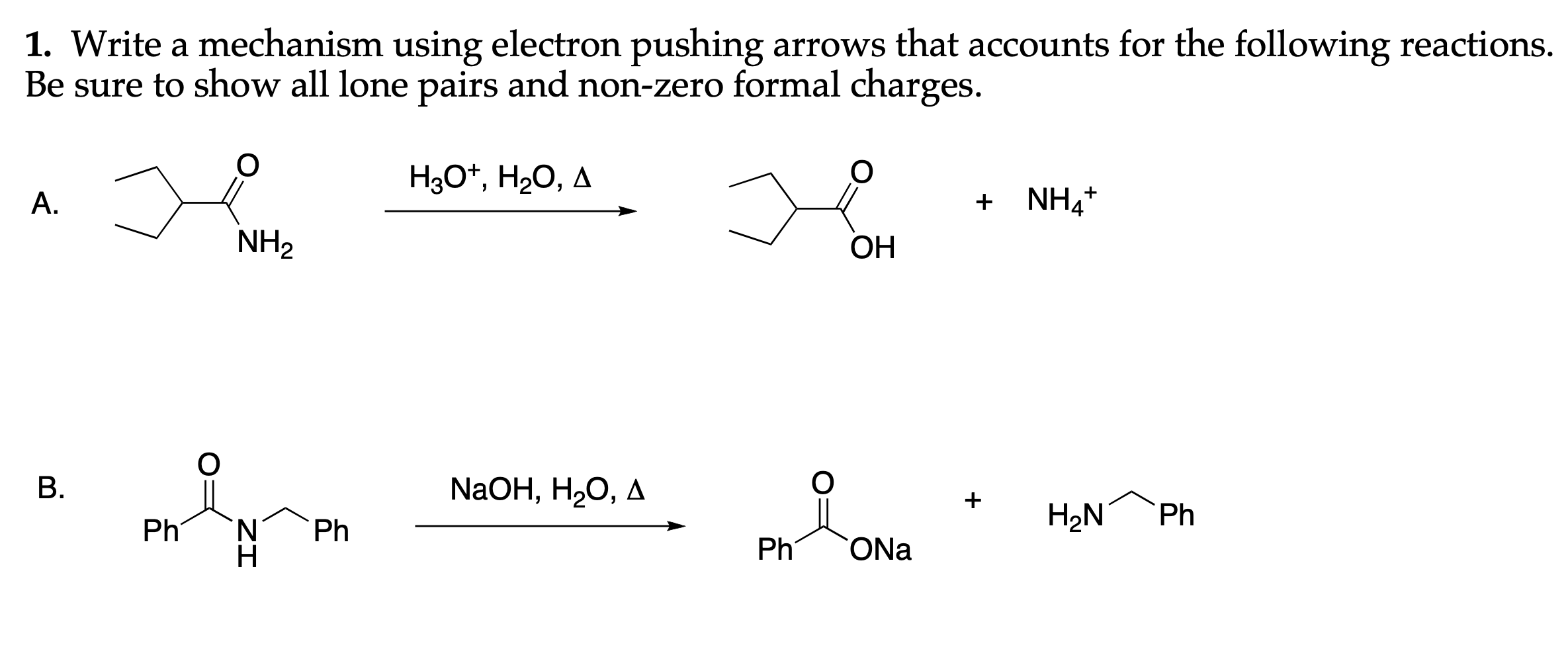 Solved Write a mechanism using electron pushing arrows that | Chegg.com