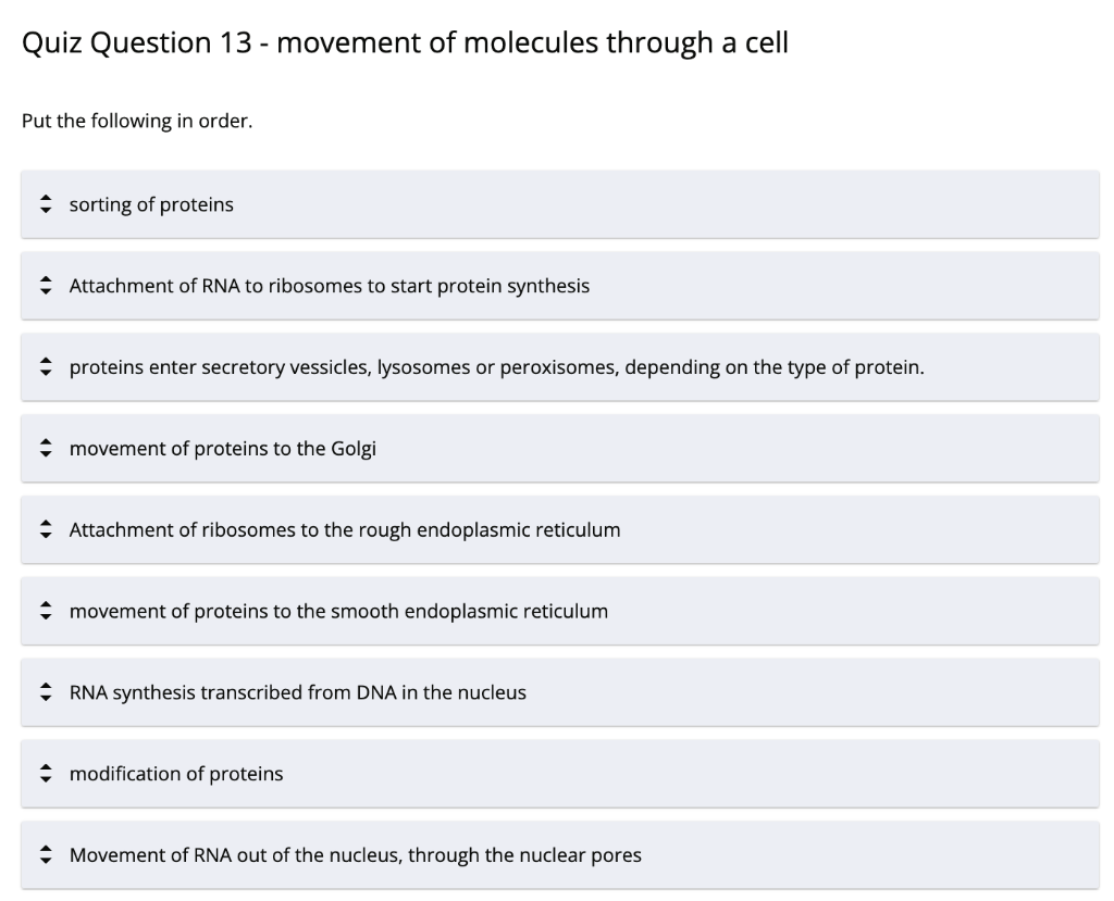 Quiz Question 13 - movement of molecules through a | Chegg.com