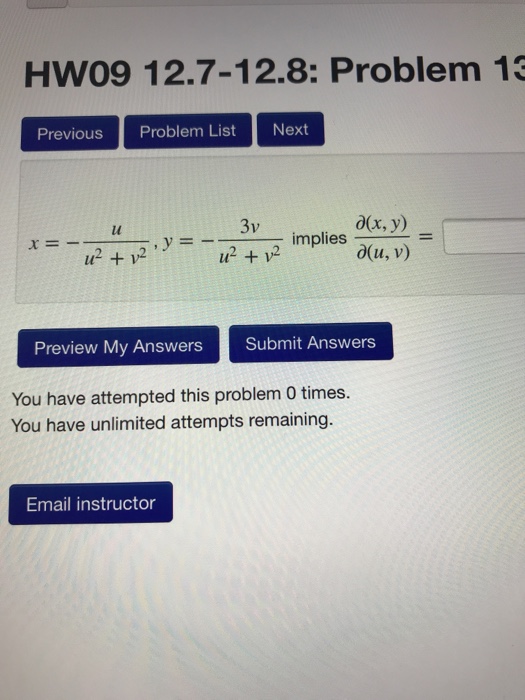 Solved HW09 12.7-12.8: Problem 13 Previous Problem List Next | Chegg.com
