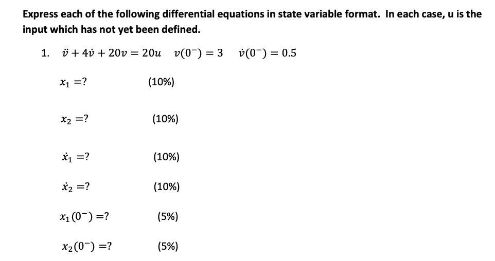 Solved Express each of the following differential equations | Chegg.com