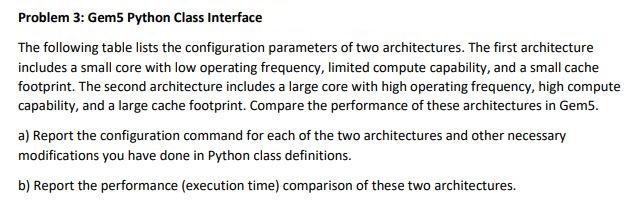 Problem 3: Gem Python Class Interface The following | Chegg.com