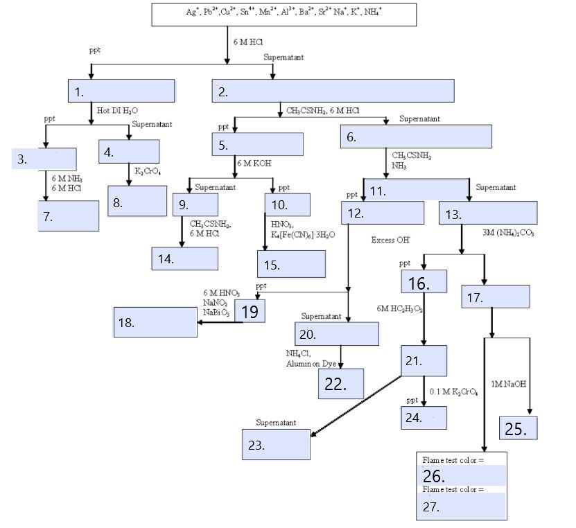 Solved Design a flow chart showing how the cations are | Chegg.com