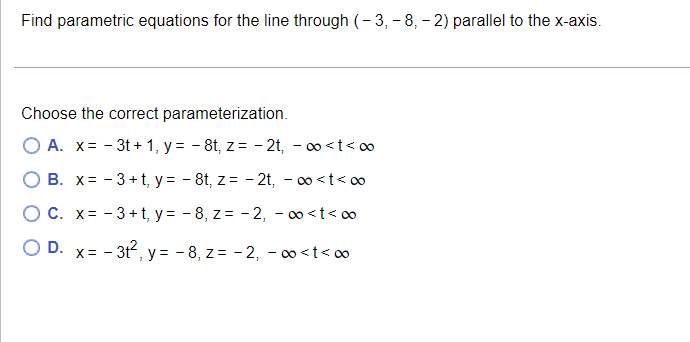 Solved Find parametric equations for the line through | Chegg.com