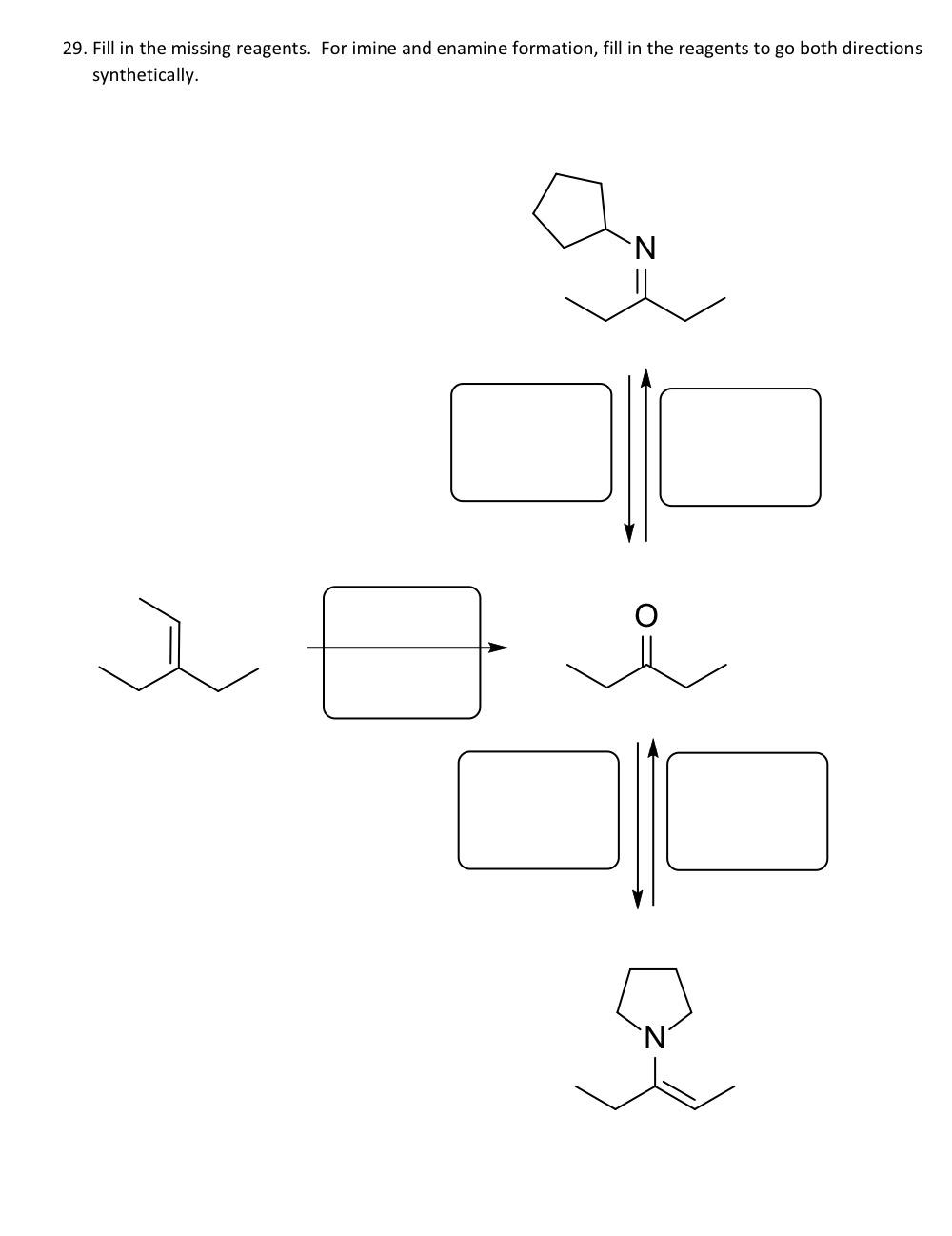 Solved 28. Fill in the missing reagents. 29. Fill in the | Chegg.com