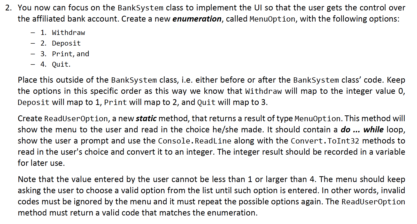 Solved Write this code in C# please with COMMENTS. It's | Chegg.com