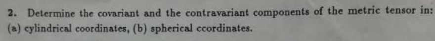 Solved 2 Determine The Covariant And The Contravariant