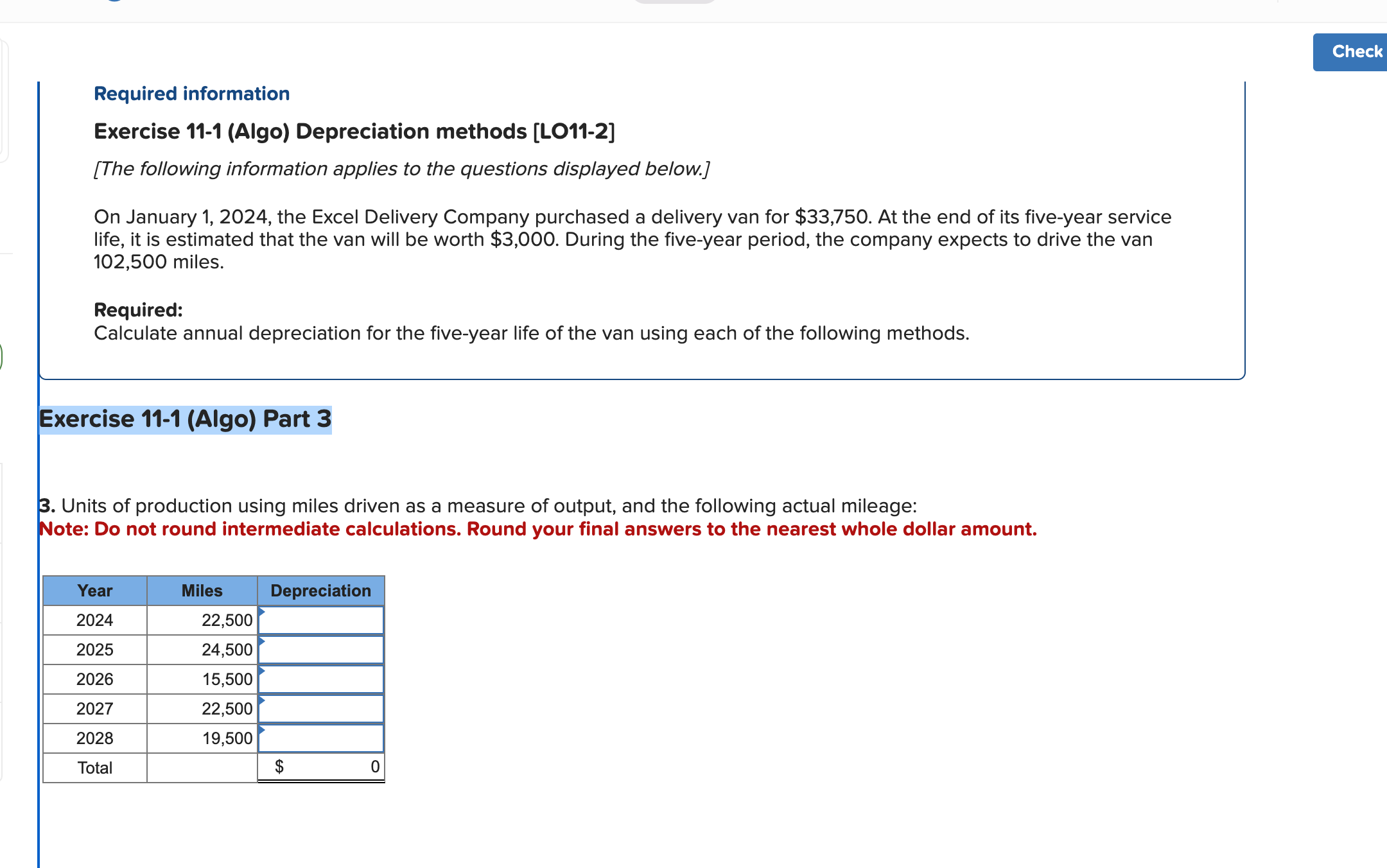 Solved Required informationExercise 11-1 (Algo) | Chegg.com