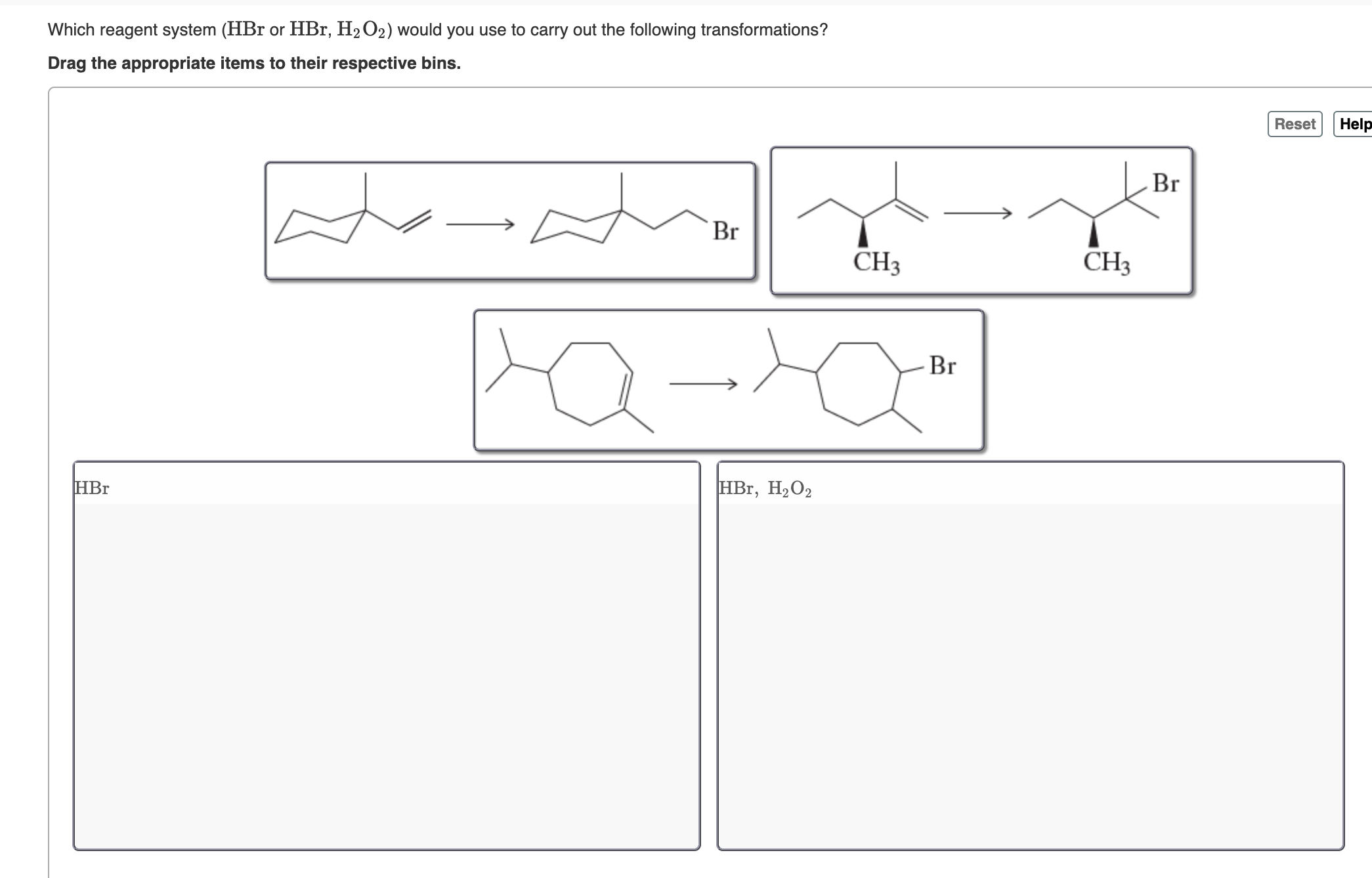 Solved Which reagent system (HBr or HBr,H2O2) would you use | Chegg.com