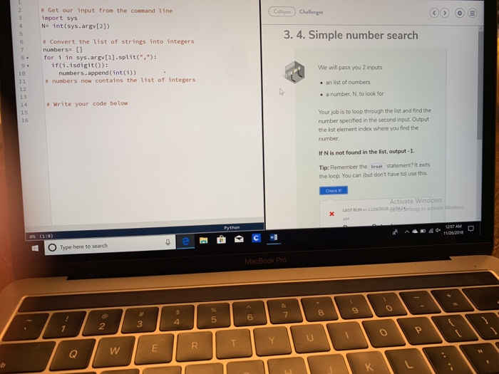 Solved 3.4 simple number search We will | Chegg.com