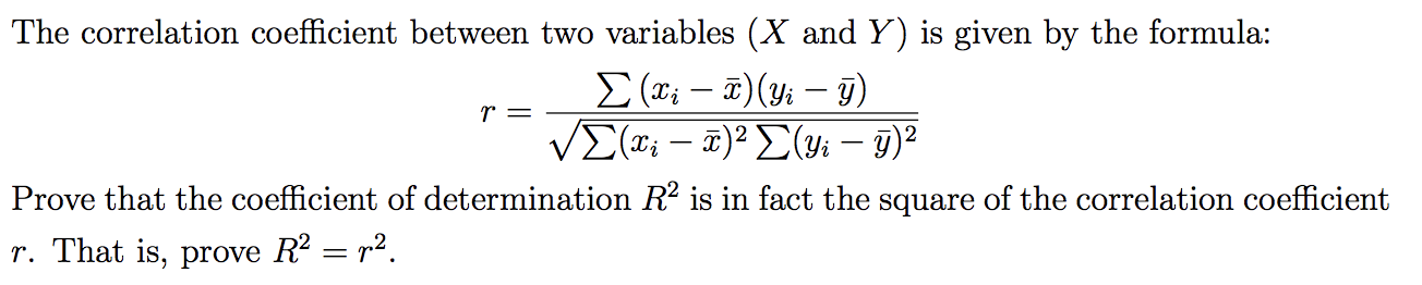 Solved r = The correlation coefficient between two variables | Chegg.com