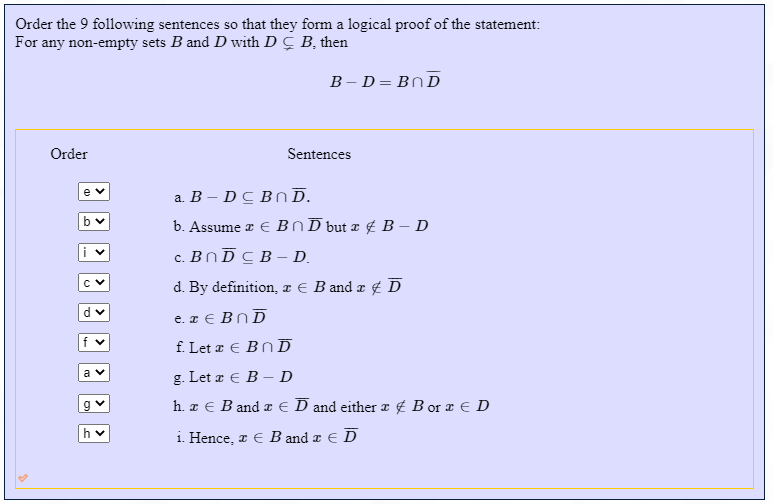 Solved Order the 9 following sentences so that they form a | Chegg.com