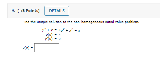 Solved Find the unique solution to the non-homogeneous | Chegg.com