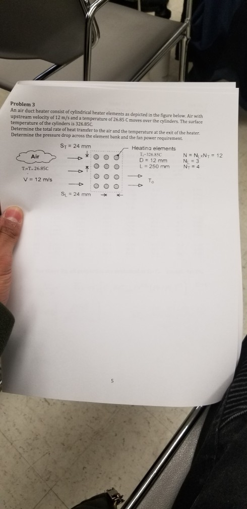 Solved Problem 3 An air duct heater consist of cylindrical | Chegg.com