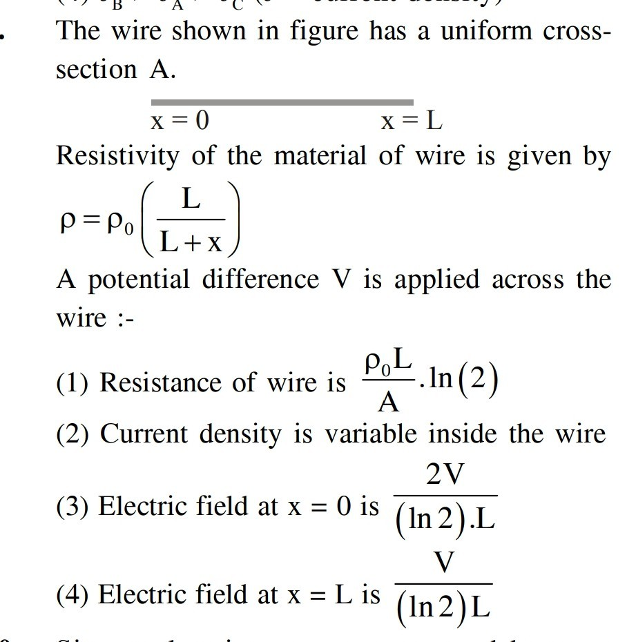 Solved UBAC The wire shown in figure has a uniform cross- | Chegg.com