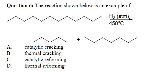 Solved Question 6: The reaction shown below is an example of | Chegg.com