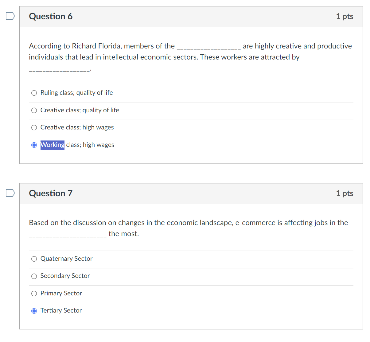 Solved According to Richard Florida, members of the are | Chegg.com