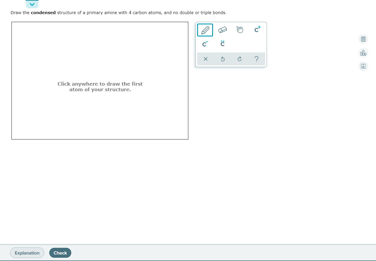 Solved Draw the condensed structure of a primary amine with | Chegg.com