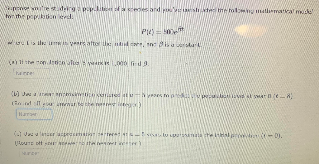 Solved Suppose you're studying a population of a species and | Chegg.com