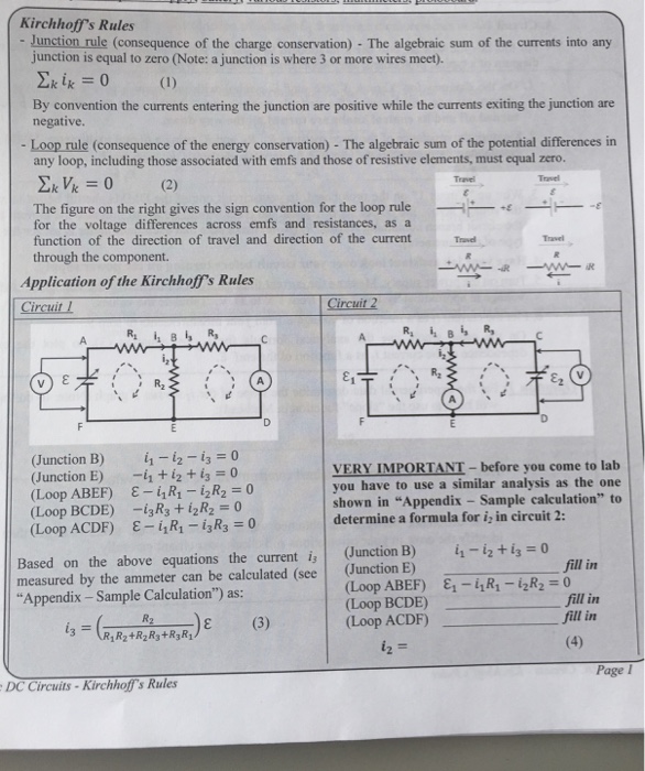 Solved Junction rule (consequence of the charge | Chegg.com