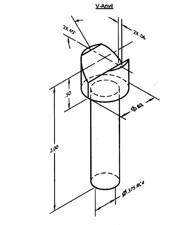 P14-6) Draw and dimension the V-Anvil using proper | Chegg.com