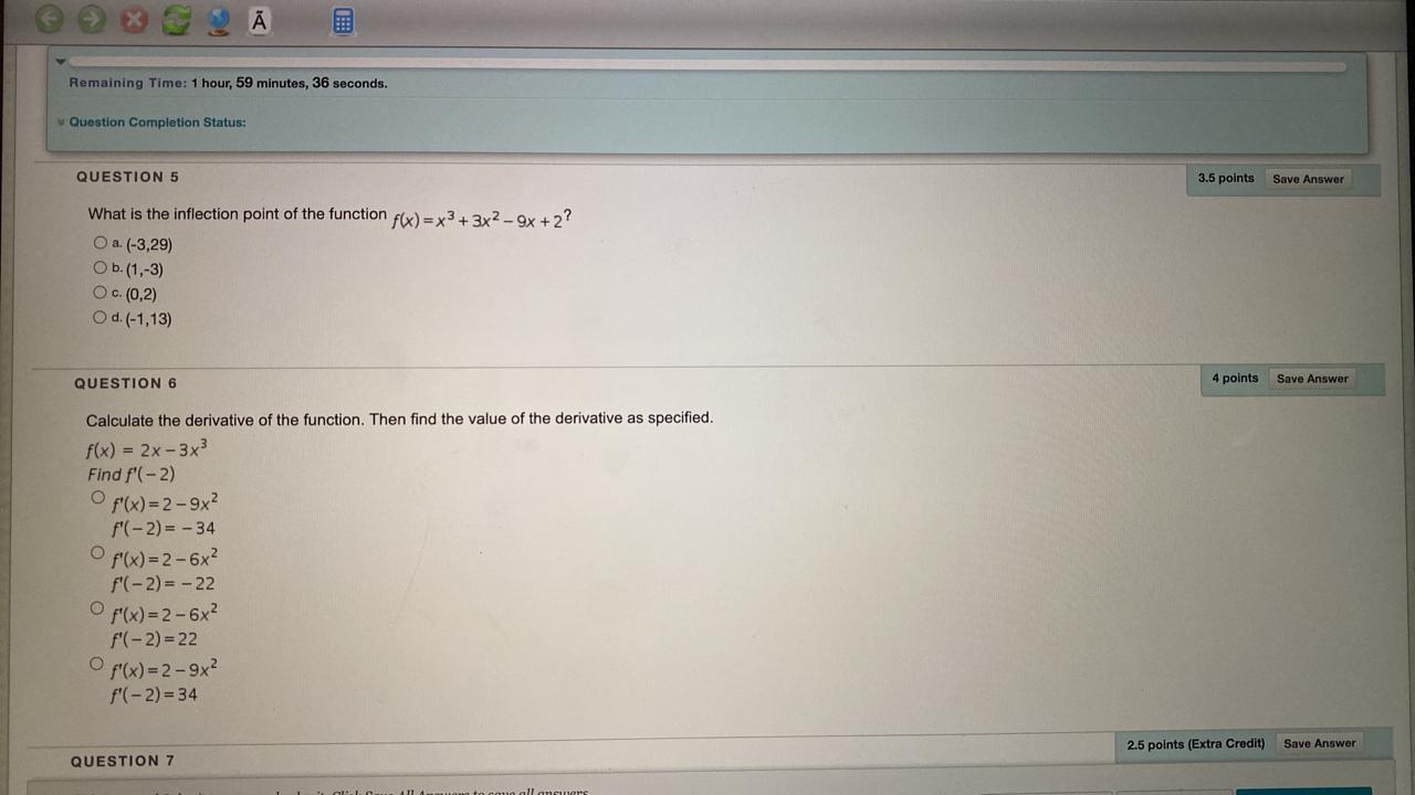 Solved Ā !!! Remaining Time: 1 hour, 59 minutes, 36 seconds. | Chegg.com
