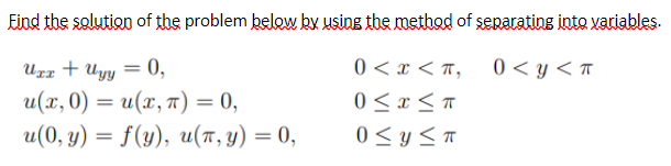 Solved Find the solution of the problem below by using the | Chegg.com