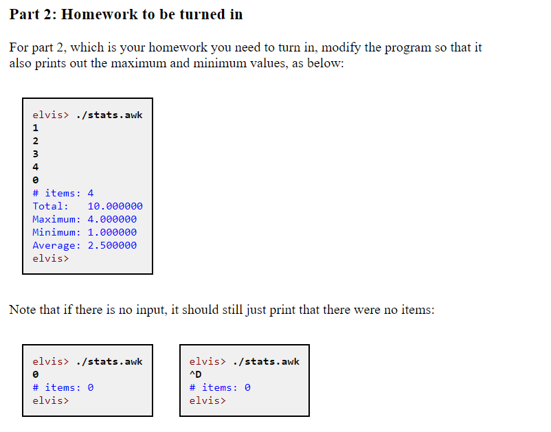 Part 2: Homework to be turned in For part 2, which is | Chegg.com