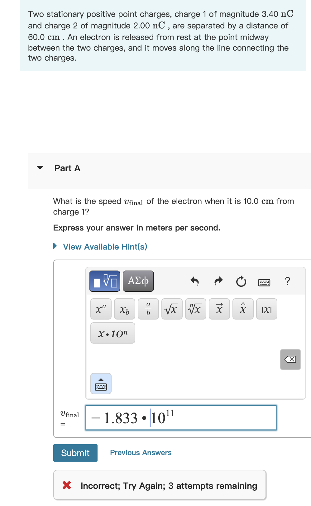 Solved Two stationary positive point charges, charge 1 ﻿of | Chegg.com