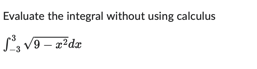 Solved Evaluate the integral without using | Chegg.com