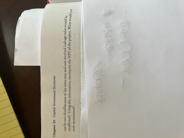 Solved Problem 12-45 Review of Basic Capital Budgeting | Chegg.com