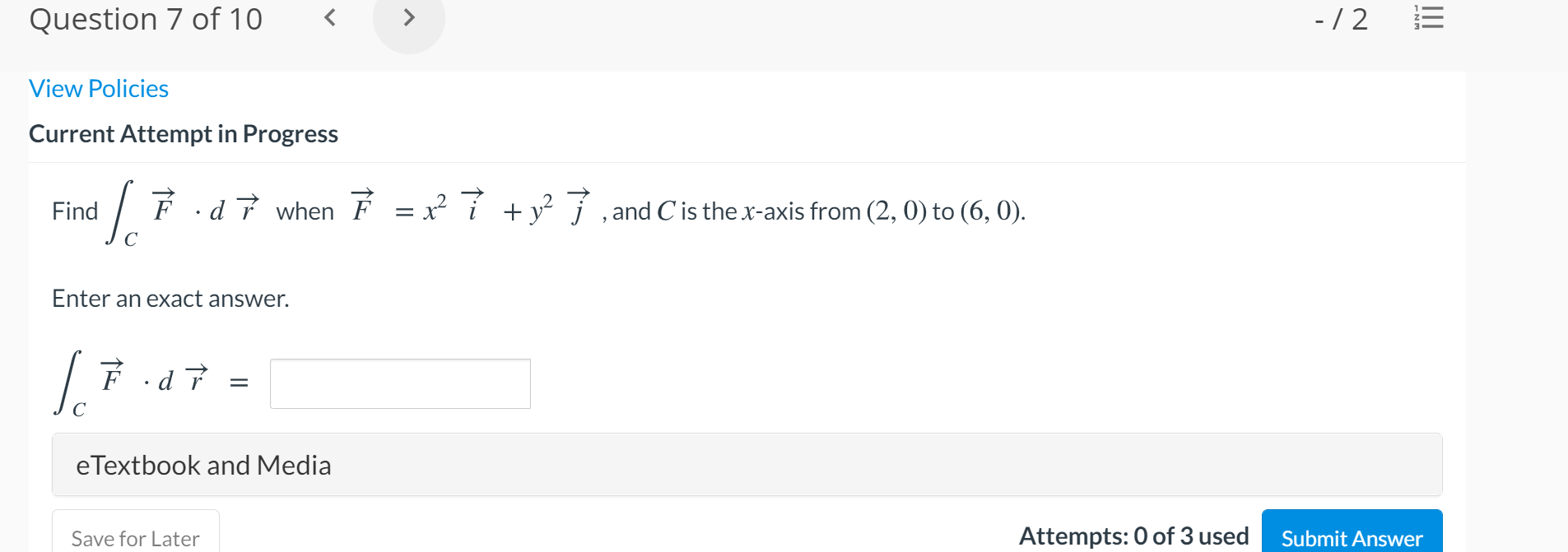 Solved Question 7 of 10 > - 72 III View Policies Current | Chegg.com