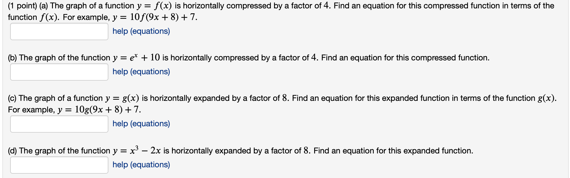 Solved (1 point) (a) The graph of a function y = f(x) is | Chegg.com