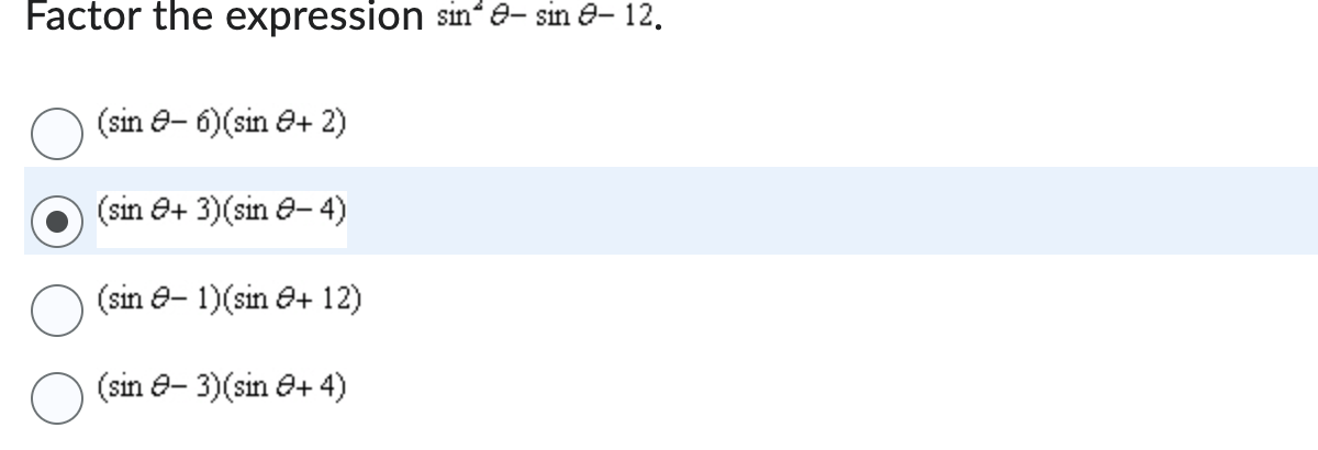 Solved Factor the expression | Chegg.com